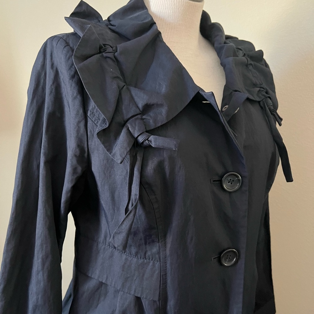 Ruffle Collar Trench - Gem